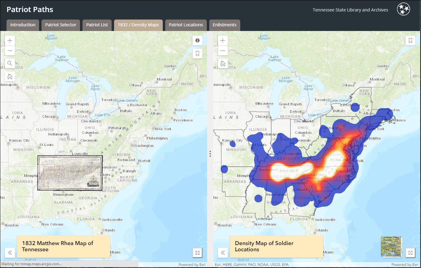 Mapping the Migration of Tennessee Revolutionary War Patriots ...