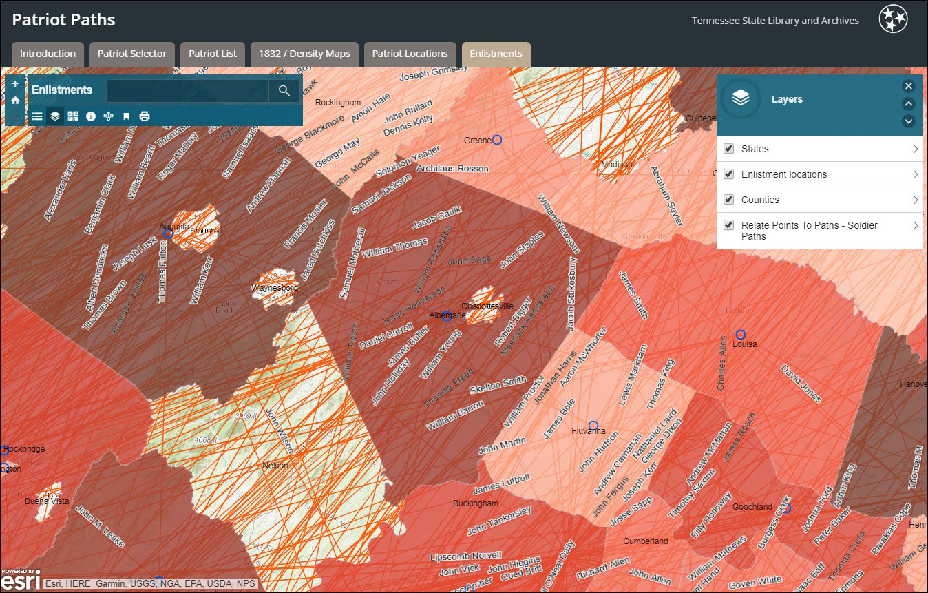Mapping the Migration of Tennessee Revolutionary War Patriots ...